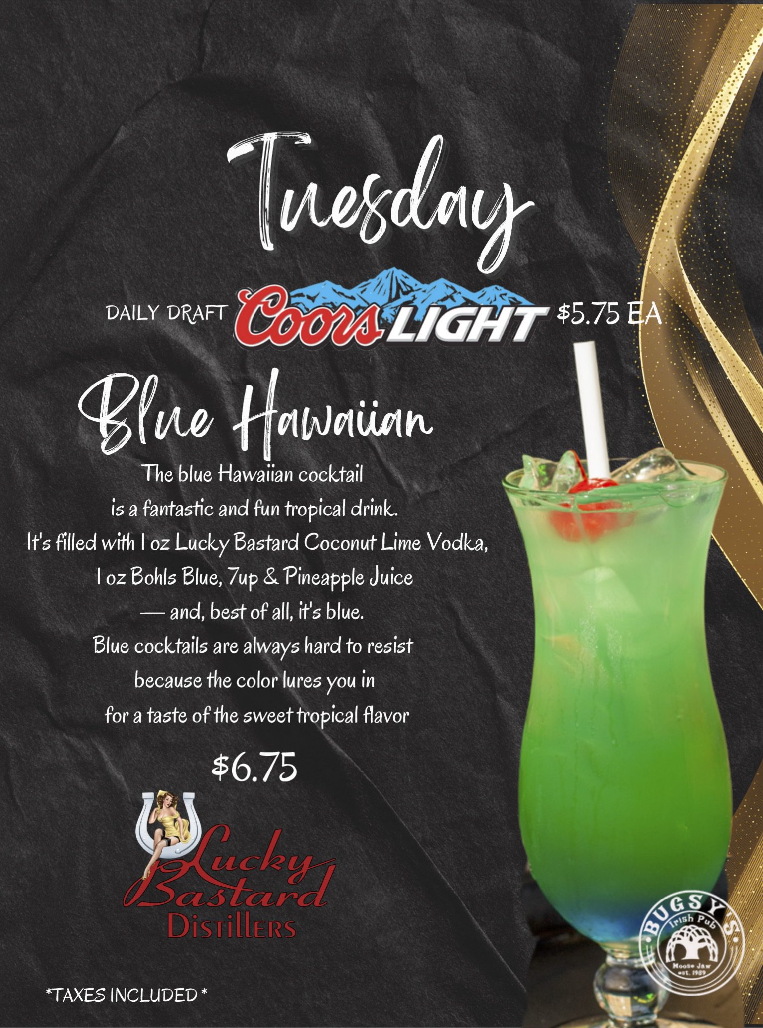 Bugsy’s Daily Specials - Smitty's Restaurant & Bugsy's Irish Pub